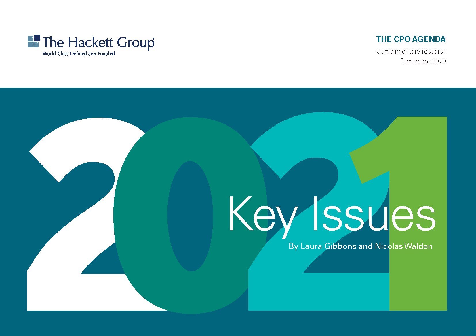 The Hackett Group's 2021 Key Issues Research Details Procurement's ...