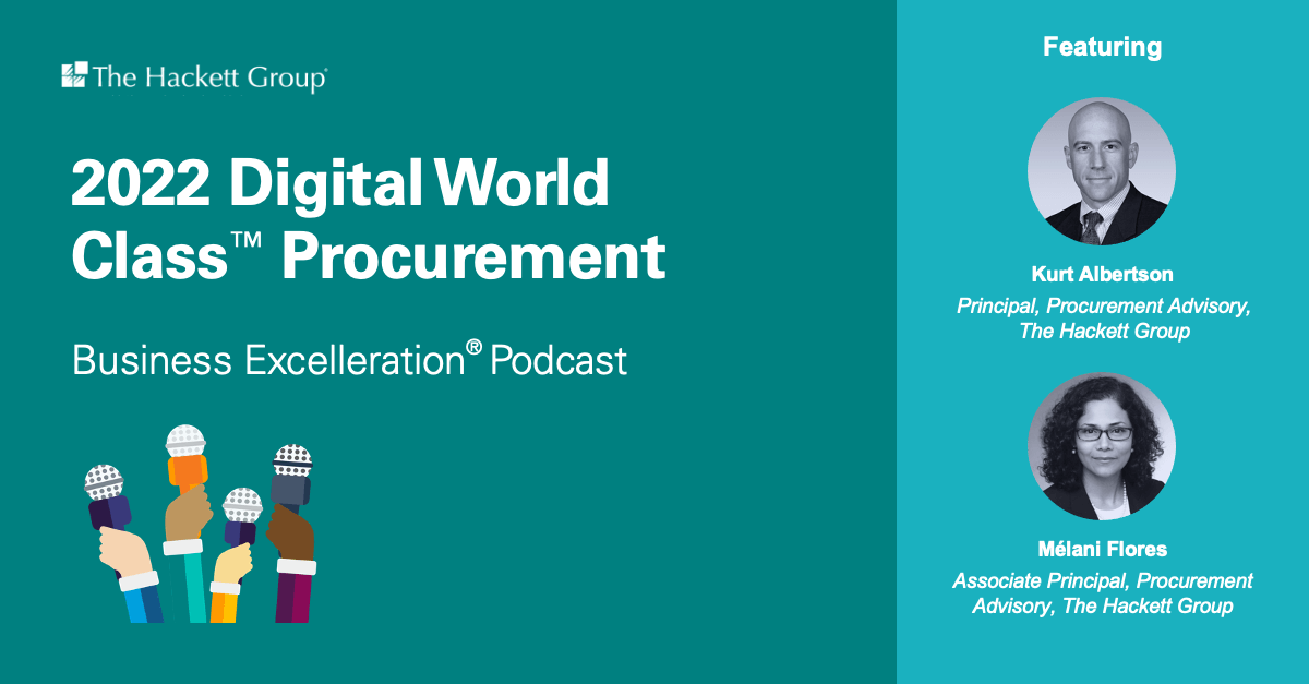 2022 Digital World Class Procurement - The Hackett Group