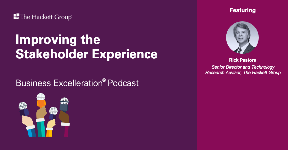 Improving the Stakeholder Experience - The Hackett Group