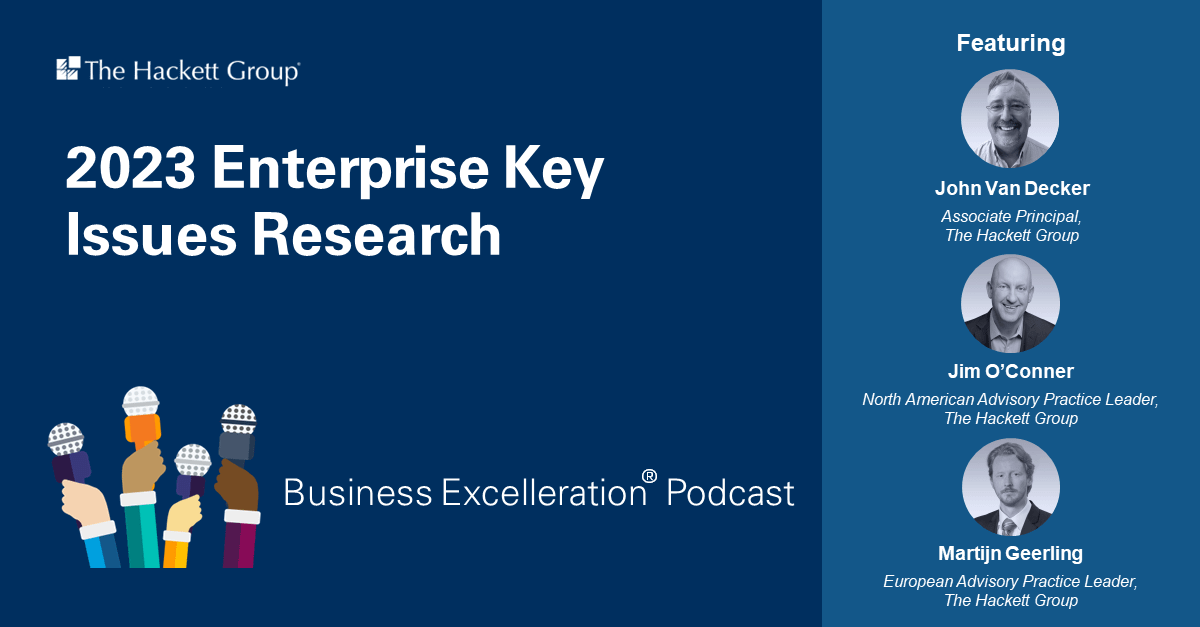 2023 Enterprise Key Issues Research - The Hackett Group