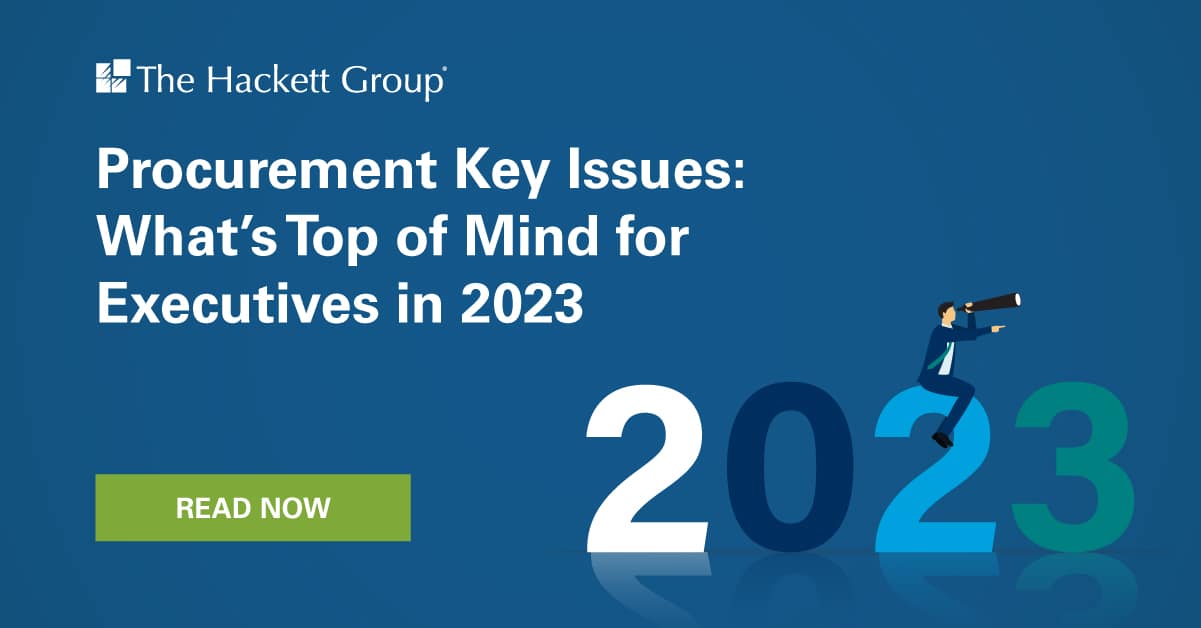 Procurement Key Issues: What’s Top of Mind for Executives in 2023 - The ...