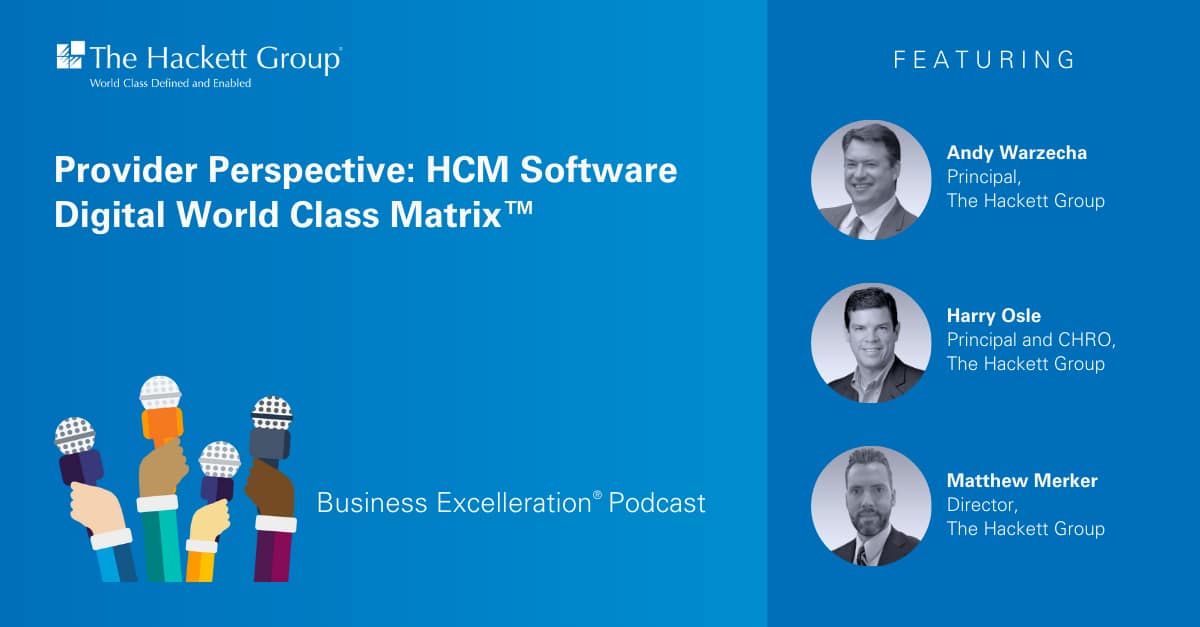 Provider Perspective: HCM Software Digital World Class® Matrix - The ...