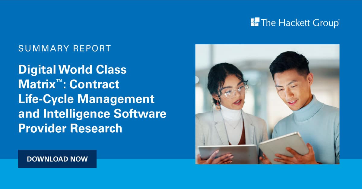 Digital World Class® Matrix: CLM Solution Provider Perspective – Summary Report - The Hackett Group®