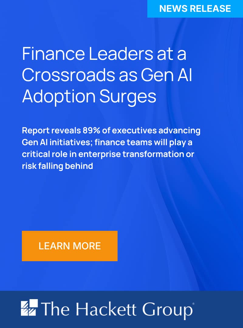 NEWS RELEASE - The Hackett Group: Finance Leaders at a Crossroads as ...