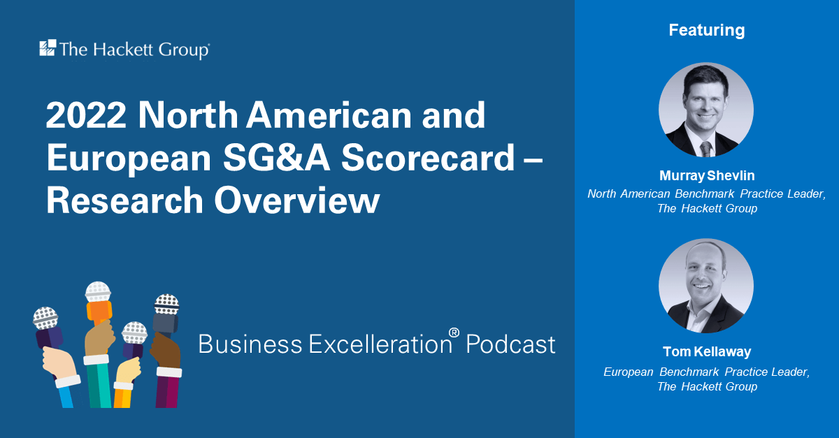 2022 North American and European SG&A Scorecard – Research Overview ...