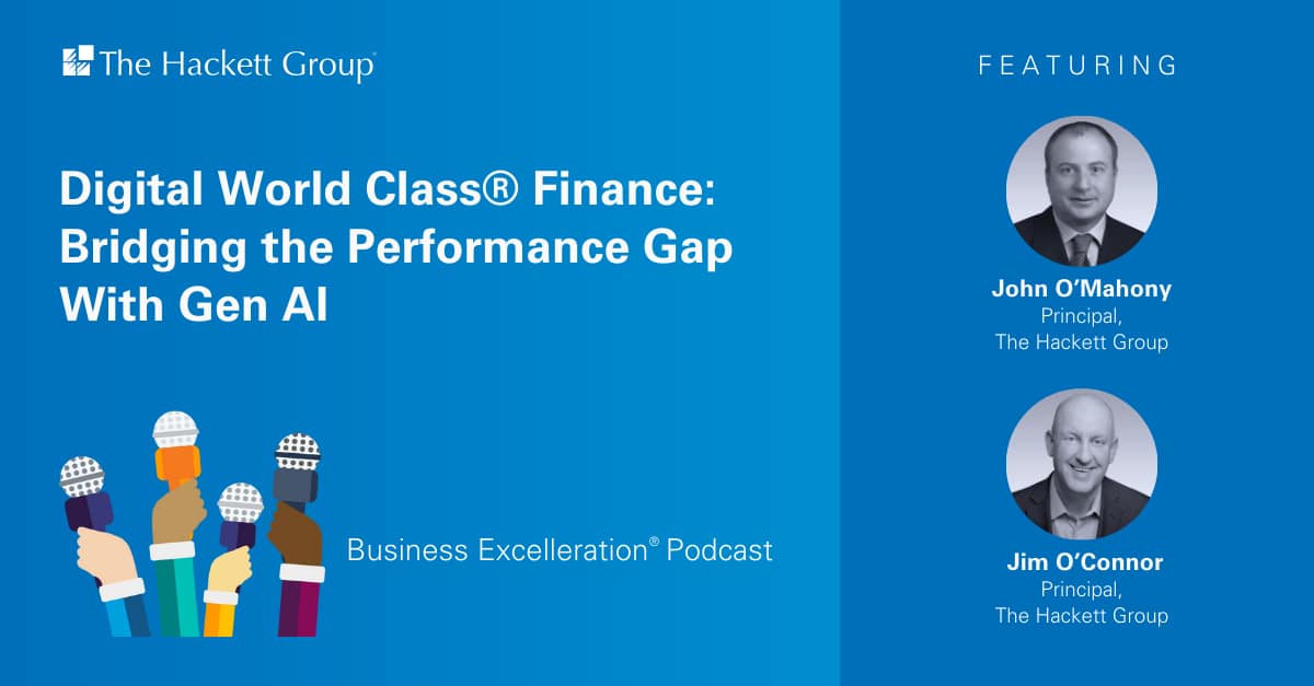 Digital World Class® Finance With Gen AI | The Hackett Group®