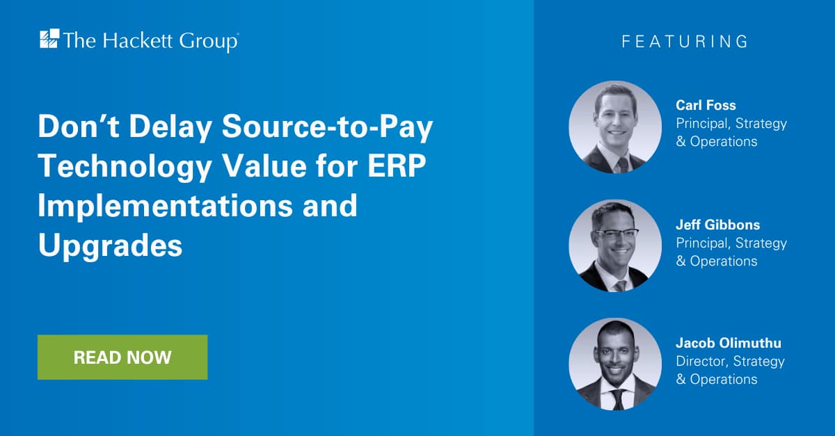 Speed Source-to-Pay Value in ERP | The Hackett Group®