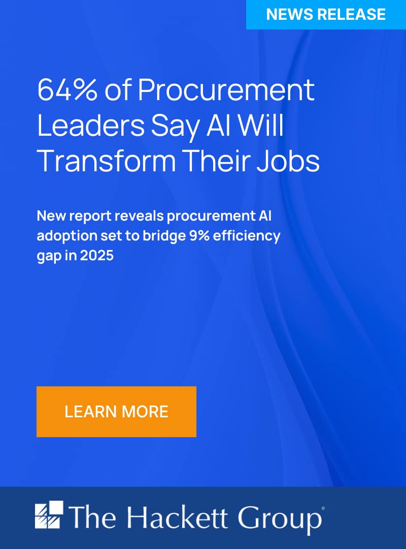 NEWS RELEASE - The Hackett Group: 64% of Procurement Leaders Say AI ...