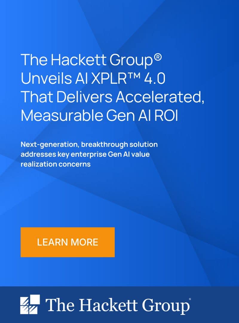 NEWS RELEASE - The Hackett Group® Unveils AI XPLR™ 4.0 That Delivers ...