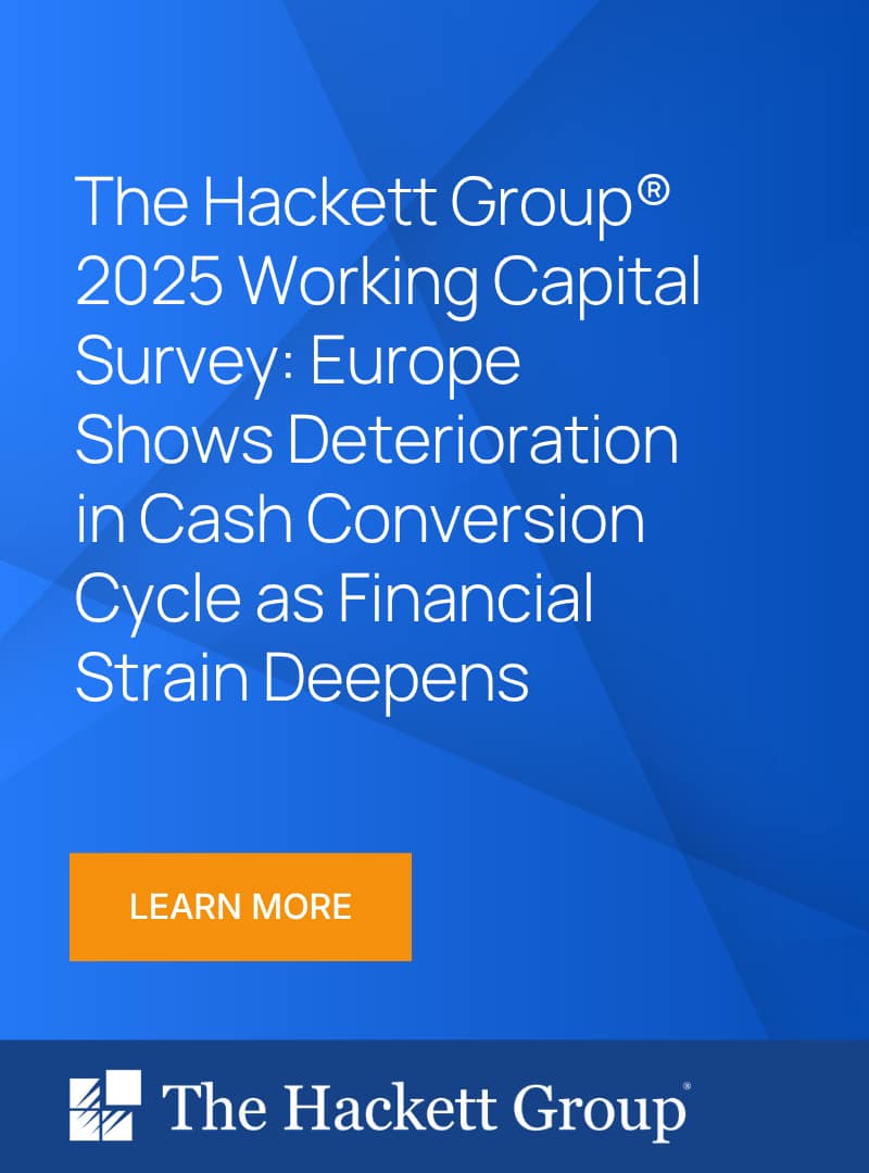 NEWS RELEASE - The Hackett Group® 2025 Working Capital Survey: Europe ...