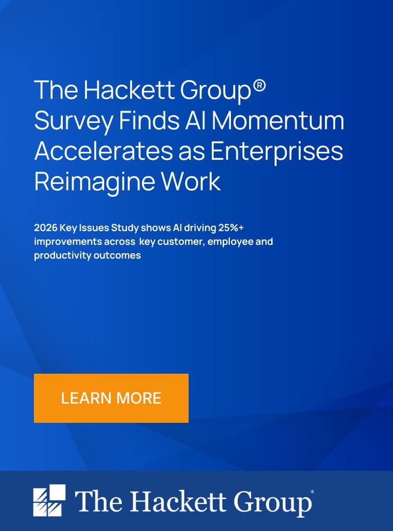 NEWS RELEASE - The Hackett Group® Survey Finds AI Momentum Accelerates ...