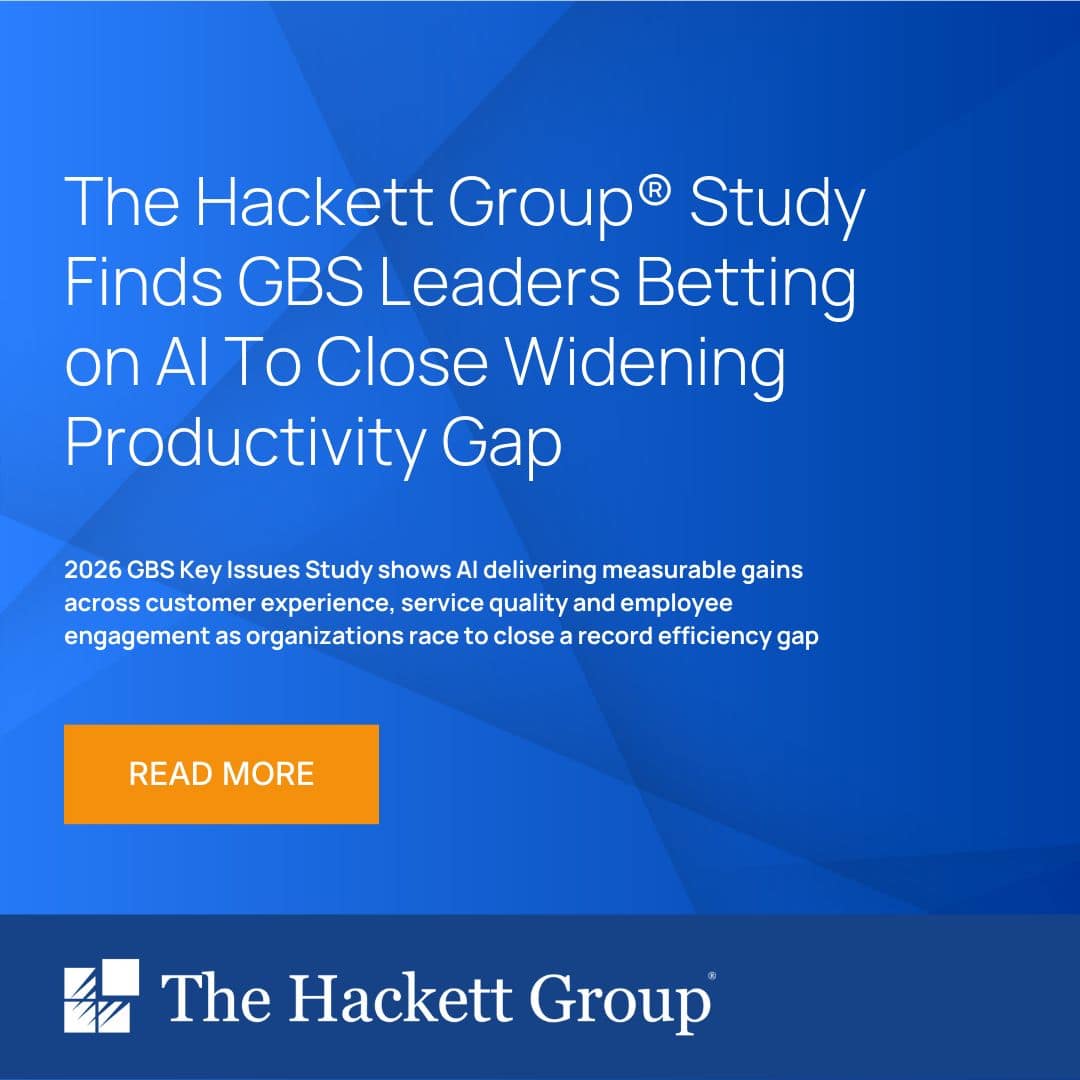 NEWS RELEASE - The Hackett Group® Study Finds GBS Leaders Betting on AI ...