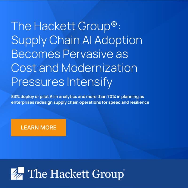 NEWS RELEASE - The Hackett Group®: Supply Chain AI Adoption Becomes ...