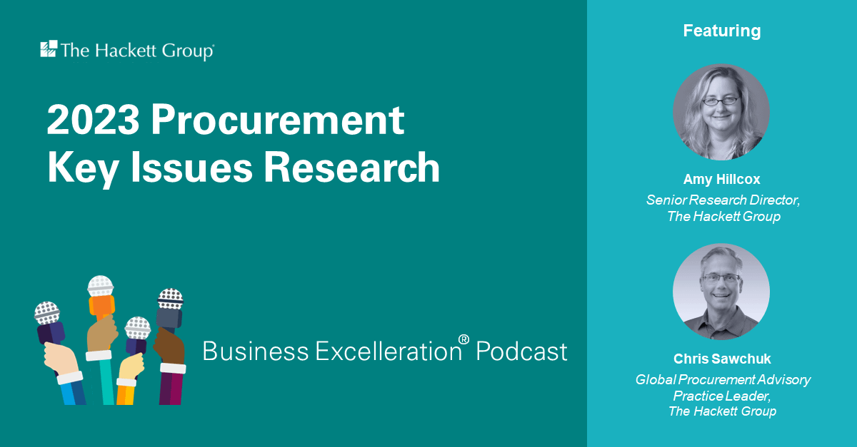 2023 Procurement Key Issues Research - The Hackett Group