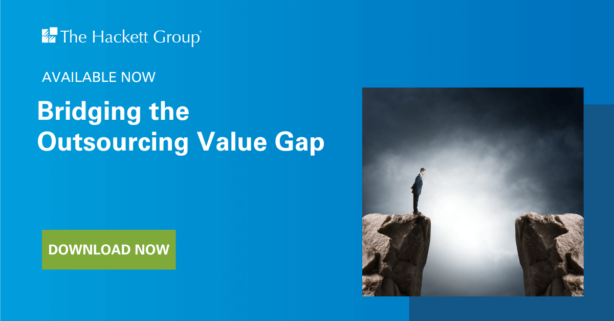 Bridging the Outsourcing Value Gap - The Hackett Group
