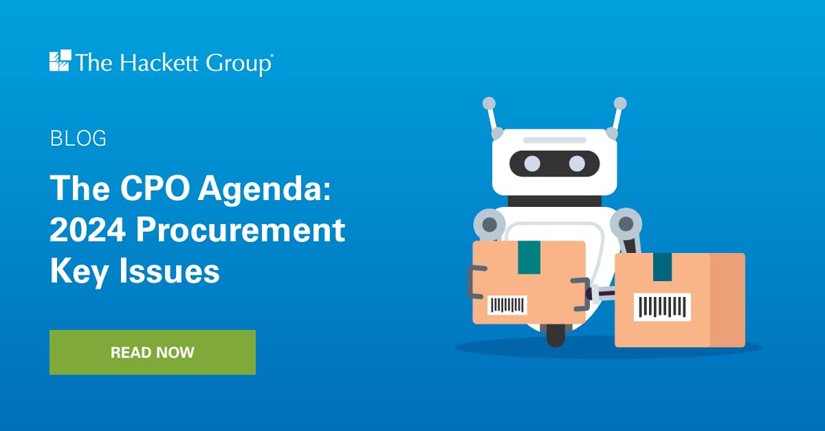 The CPO Agenda: 2024 Procurement Key Issues - The Hackett Group