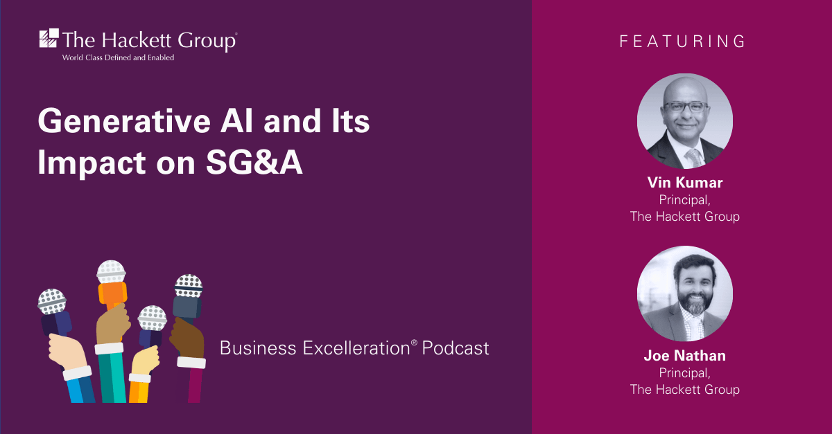 Generative AI and Its Impact on SG&A - The Hackett Group