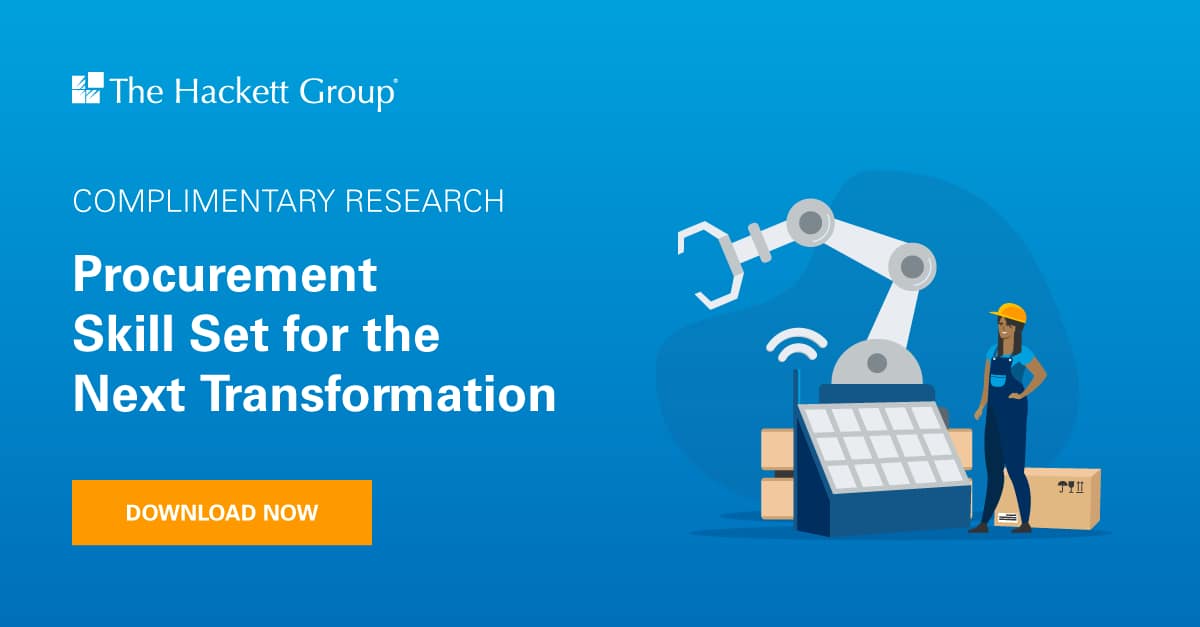 Procurement Skill Set for the Next Transformation - The Hackett Group