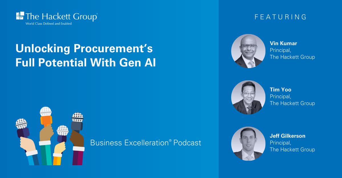 Unlocking Gen AI Potential in Procurement - The Hackett Group