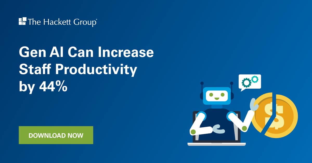 Our Research Shows Gen AI Can Increase Staff Productivity by 44% - The Hackett Group